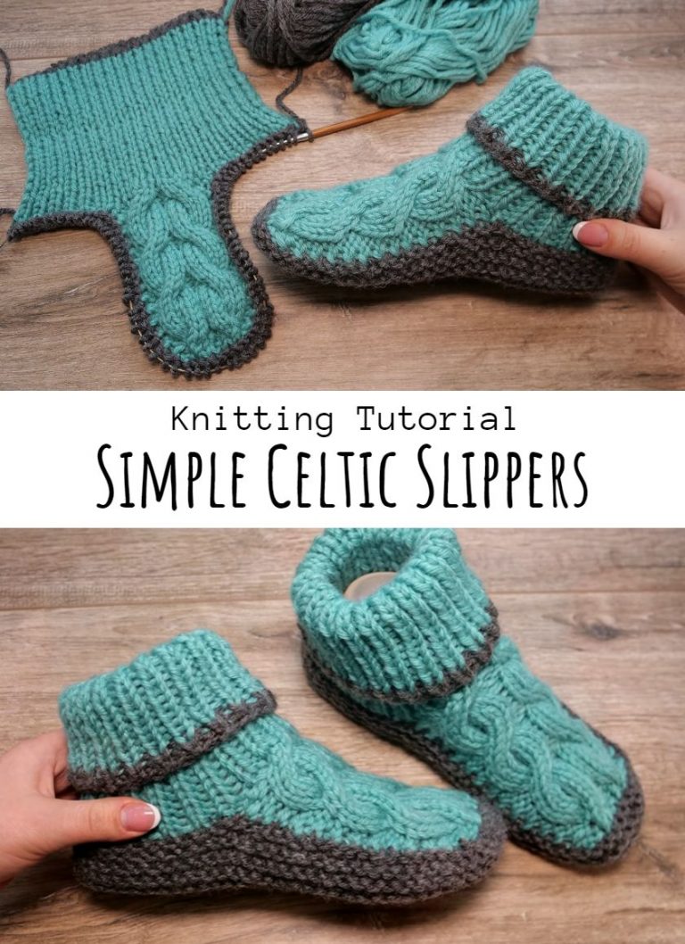 Knit Simple Celtic Slippers
