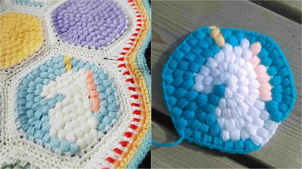 Hexipuff Unicorn Baby Blanket