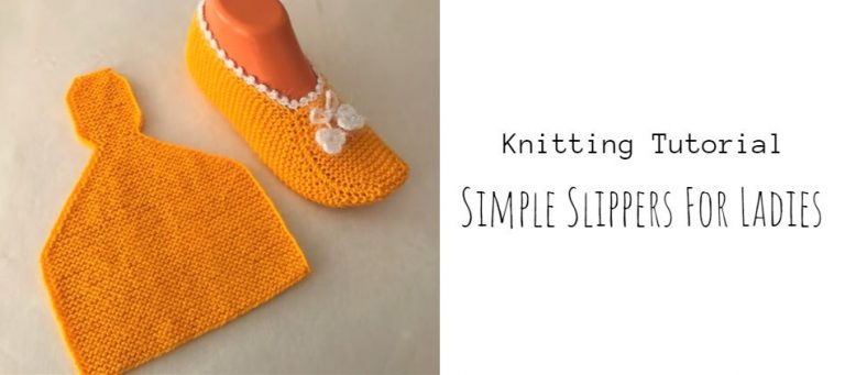 Knit Simple Slippers for Ladies