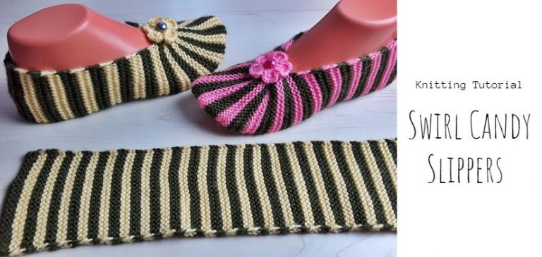 Knit Swirl Candy Slippers
