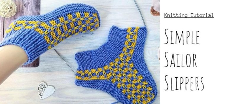 Knit Simple Sailor Slippers