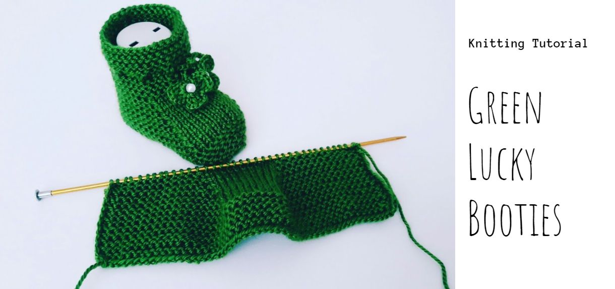 Knit Green Lucky Booties