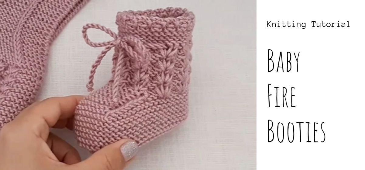 Knit Baby Fire Booties