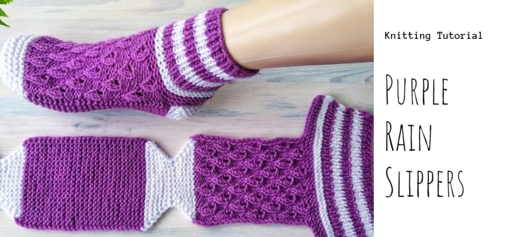 Knit Purple Rain Slippers