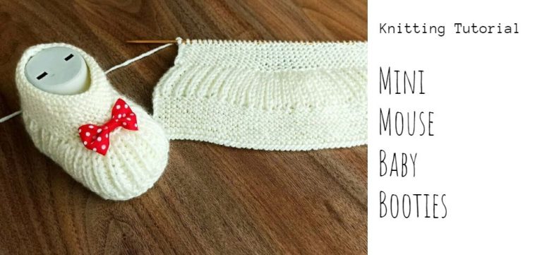 Knit Mini Mouse Baby Booties