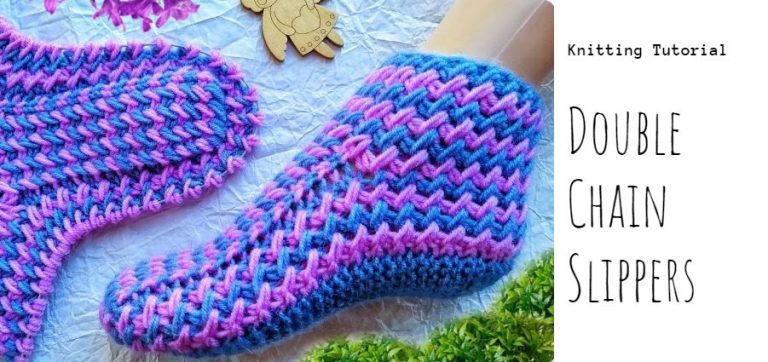 Knit Double Chain Slippers