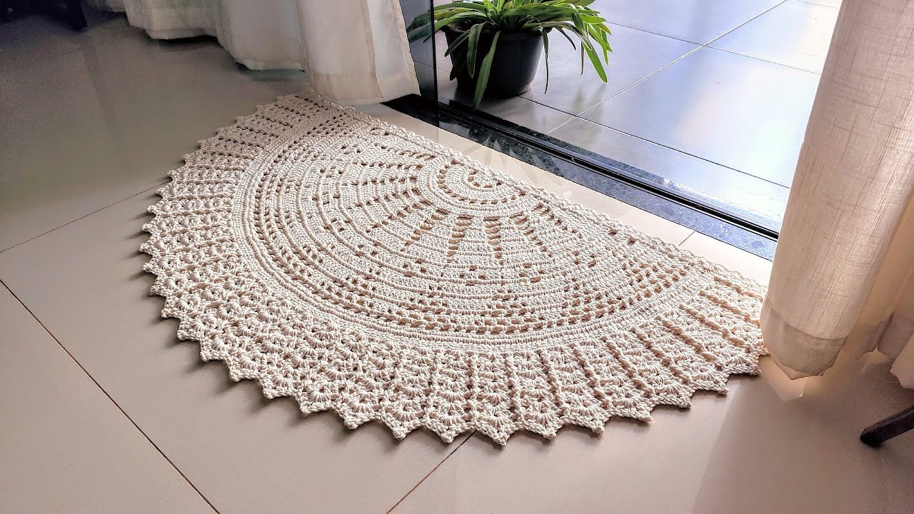 Half Moon Crochet Rug
